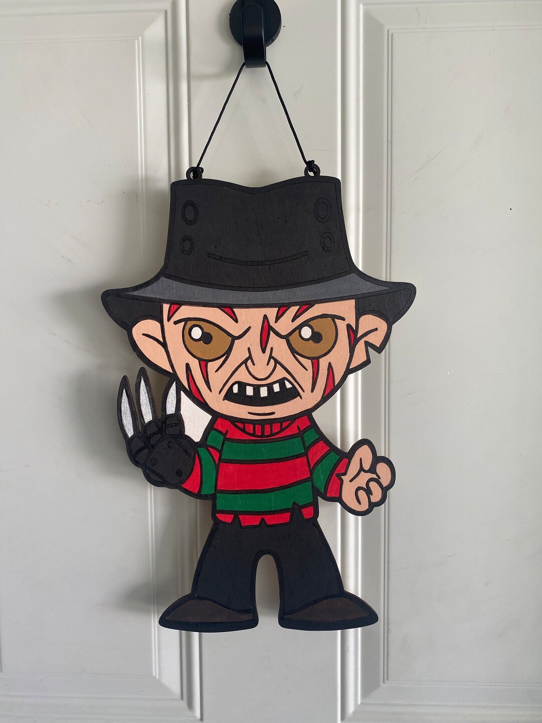 Horror Movie Door Hanger, Halloween Sign, Scary Movie Door Hanger, Made ...