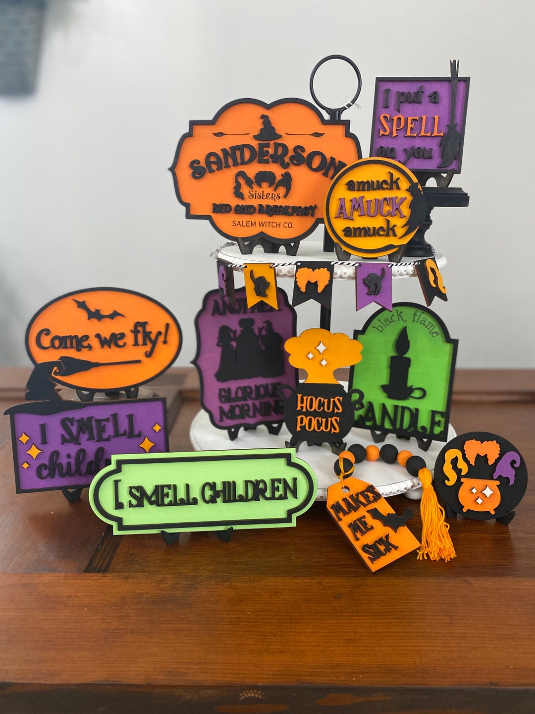 Hocus Pocus Themed Tiered Tray Decor - Etsy