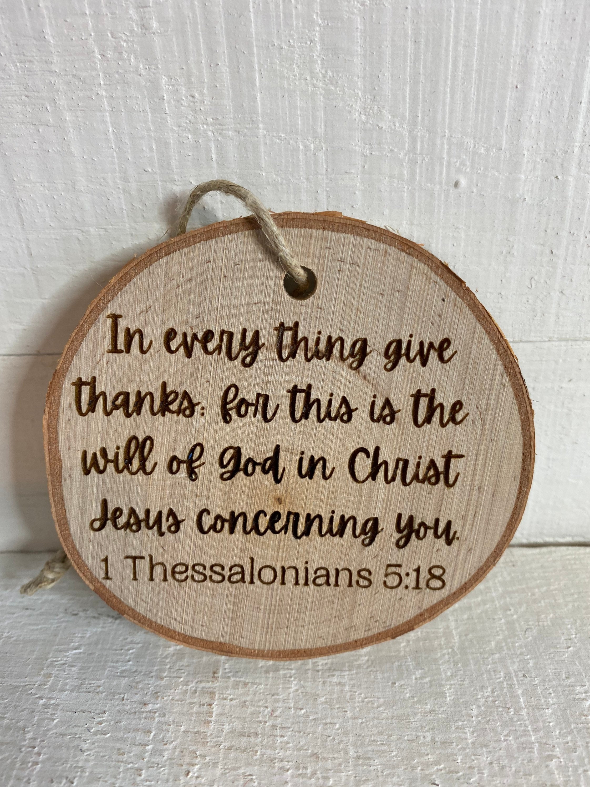 Personalized Bible Verse Wood Burned Ornament | Etsy