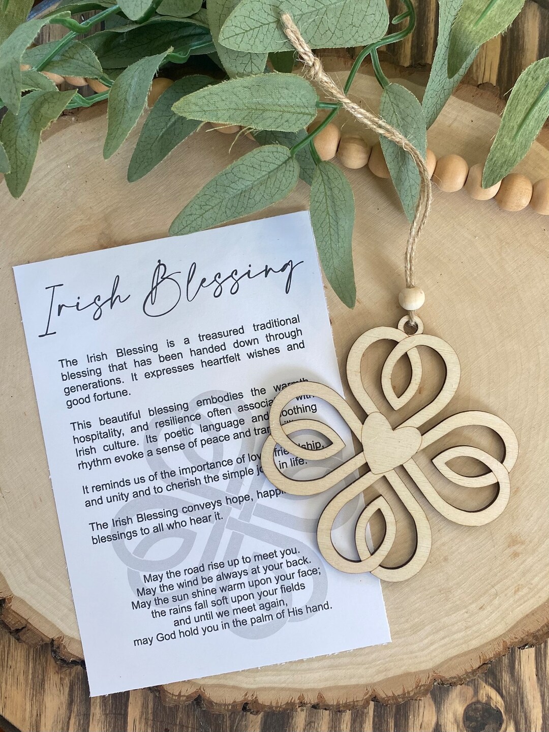 Story Card Ornament, Irish Clover, Irish Blessing, Irish Ornament ...
