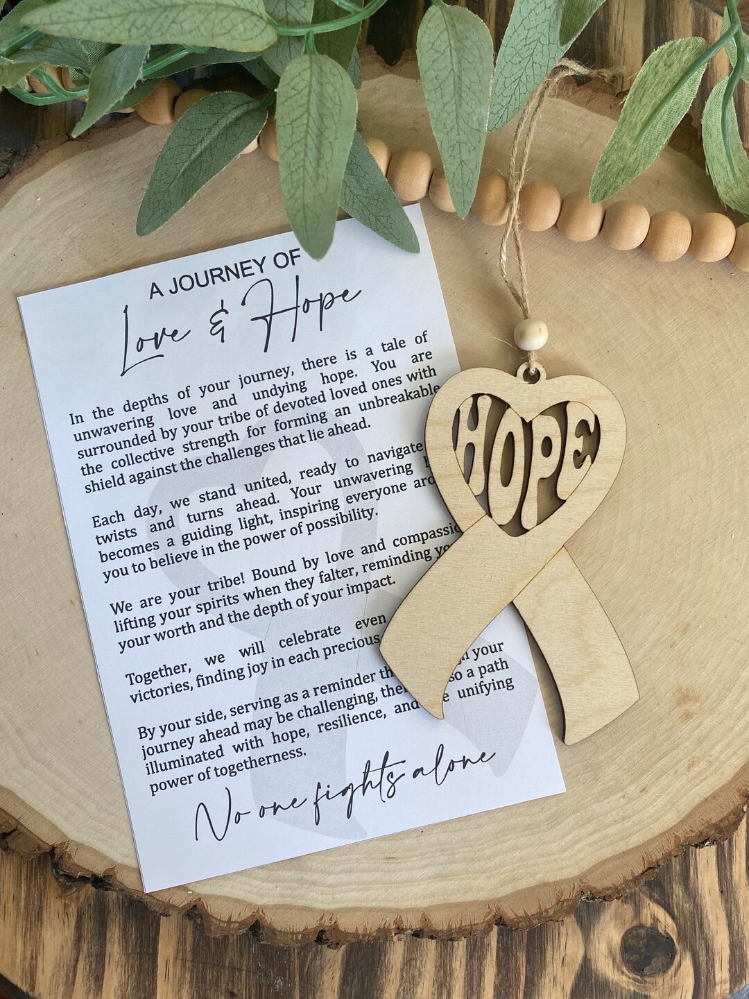 Story Card Ornament, Cancer Ribbon Ornament, Personalized Ornament ...