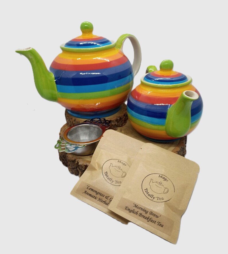Traditional Rainbow Teapot Giftbox, Including Strainer, Samples ...
