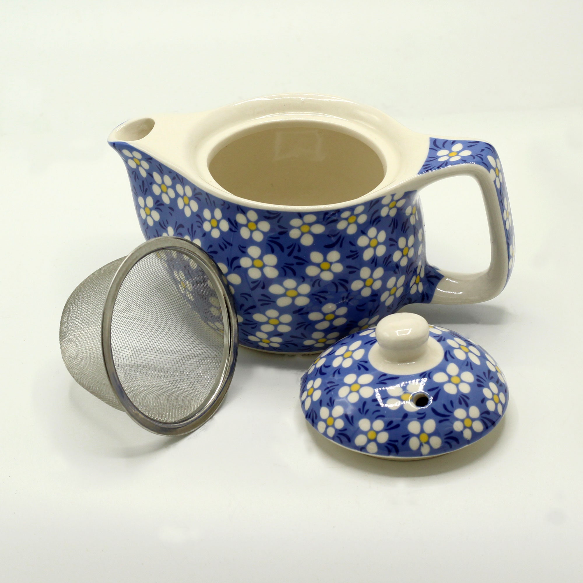 Gorgeous Small Blue Daisy Pattern 350ml Teapot With Infuser Just Teapot ...