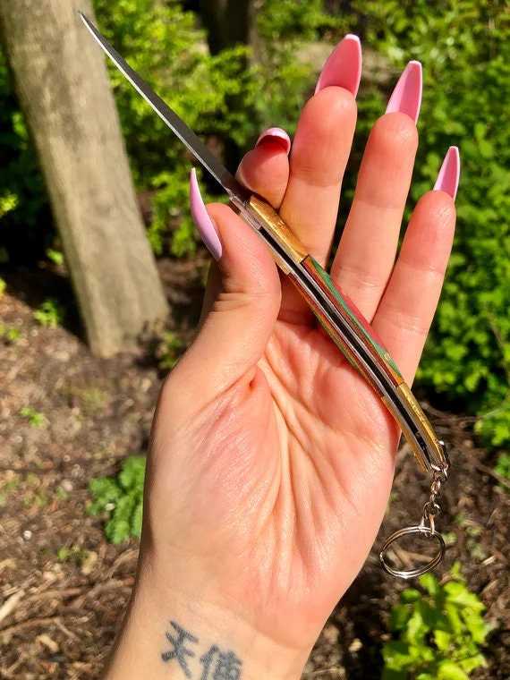 Quality Mini Pocket Knife With Keychain Small Folding Knife - Etsy