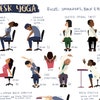Kids Desk Yoga and Stretches Poster Printable | Educational Poster for ...