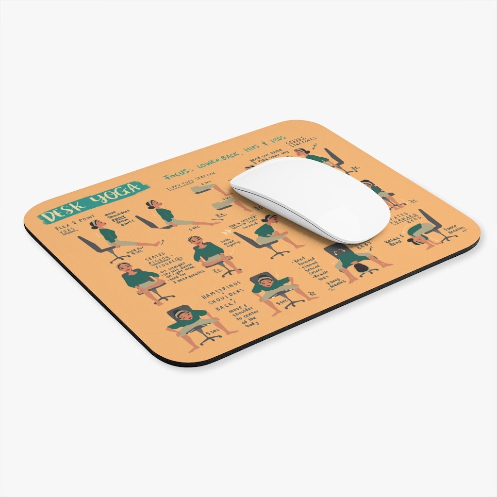 Desk Yoga Mouse Pad - Lower Back, Hips, & Legs - Etsy
