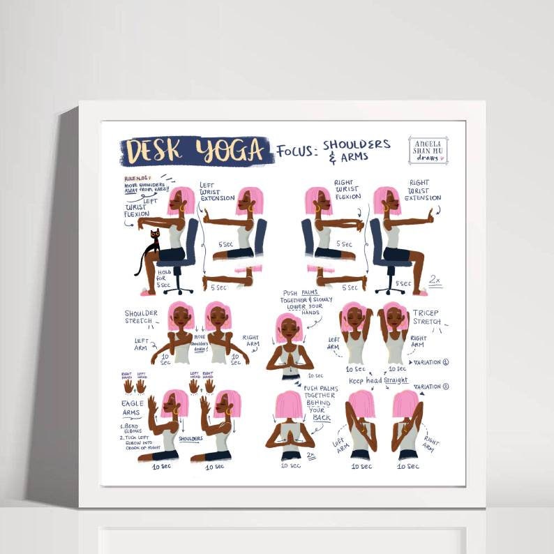 Desk Yoga Shoulders and Arms Yoga at Your Desk Office Yoga Yoga Art ... Desk Yoga Shoulders and Arms Yoga at Your Desk Office Yoga Yoga Art ...