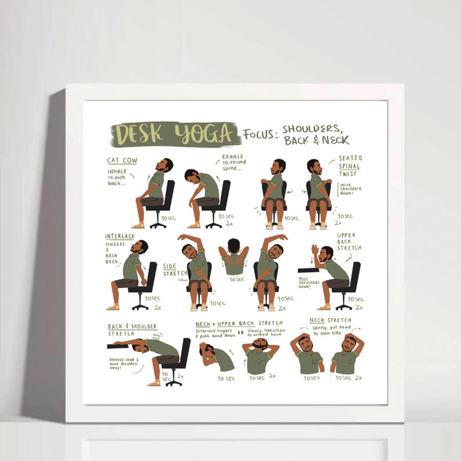 Desk Yoga - Focus on Shoulders, Back, and Neck | Chair Yoga | Office ...