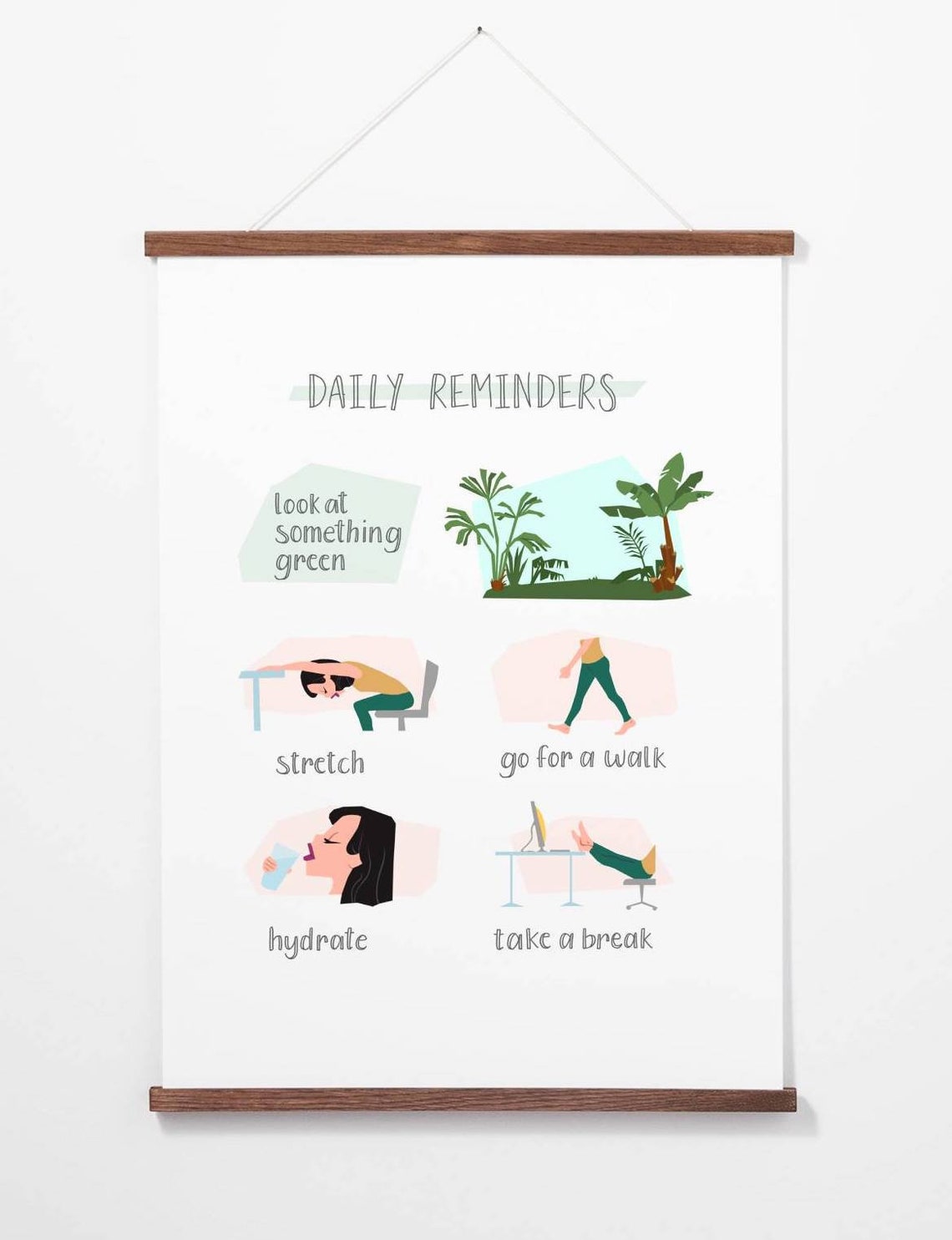 Daily Reminders for Work From Home Office Art Home Decor - Etsy Canada