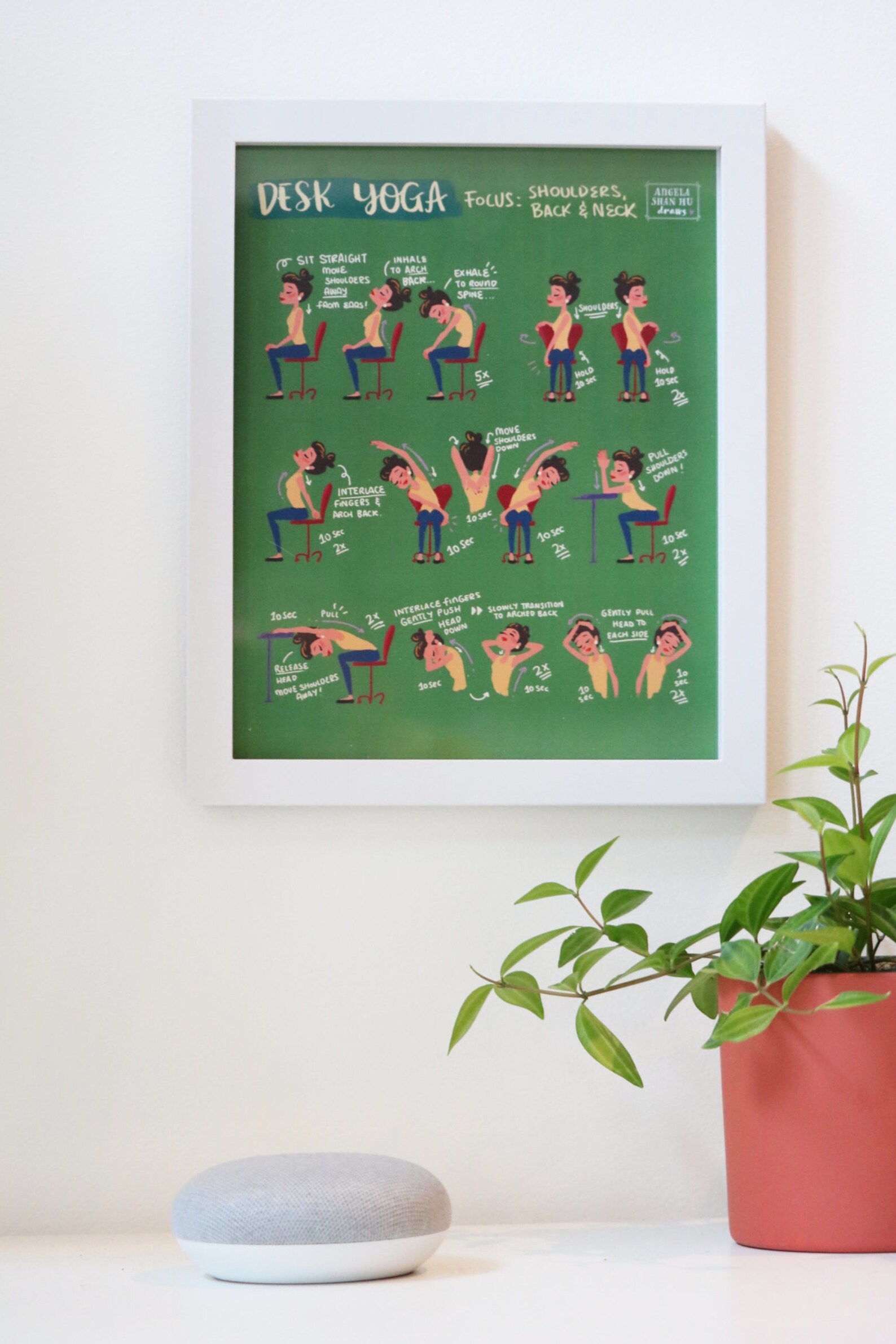 Desk Yoga Focus on Shoulders Back and Neck Chair Yoga - Etsy