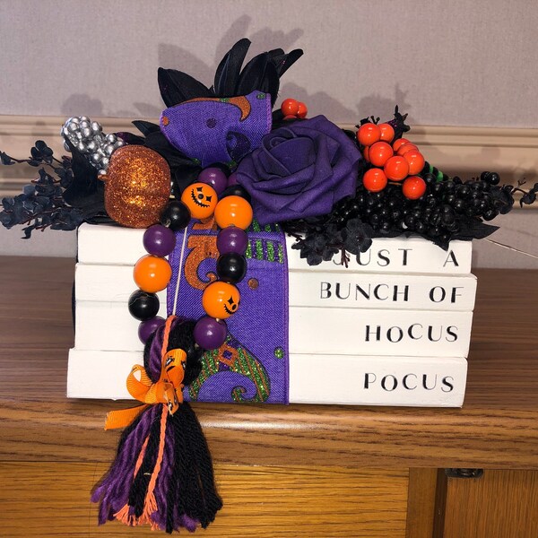 Halloween Book Stack - Etsy
