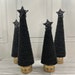 Black Beaded Christmas Trees: Gothic Spooky Decor (set of 2) - Etsy
