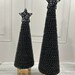 Black Beaded Christmas Trees: Gothic Spooky Decor (set of 2) - Etsy