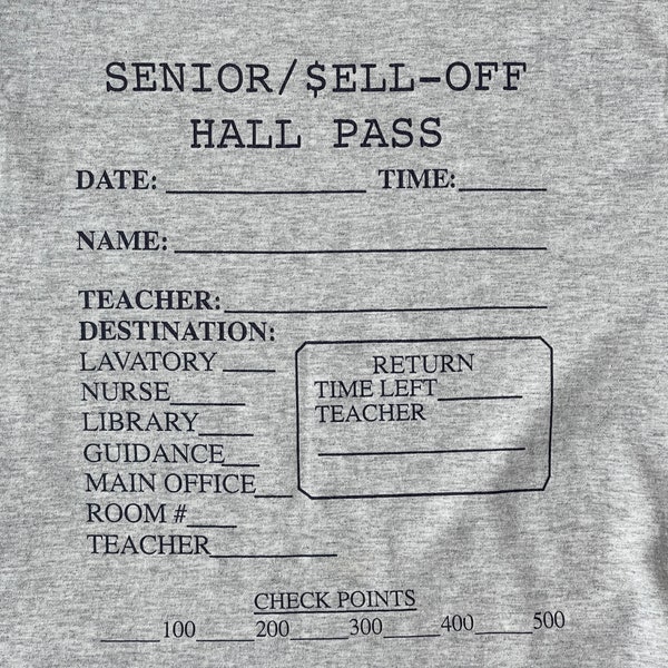 Hall Pass Shirt - Etsy