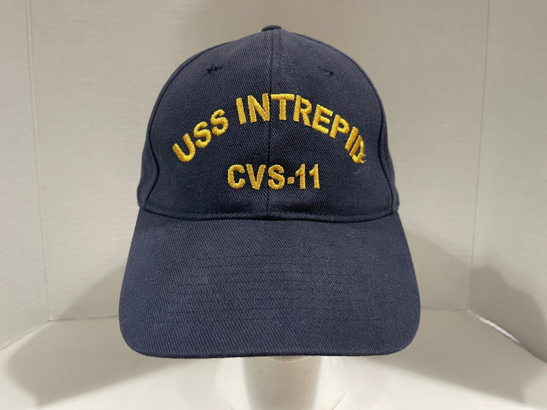 90s/00s USS Intrepid CV-11 US Navy Ship Promo Hat Baseball Cap One Size ...