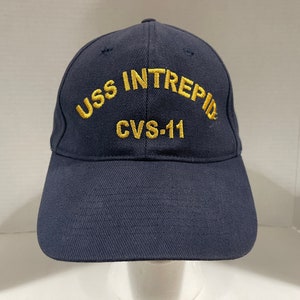 90s/00s USS Intrepid CV-11 US Navy Ship Promo Hat Baseball Cap One Size ...