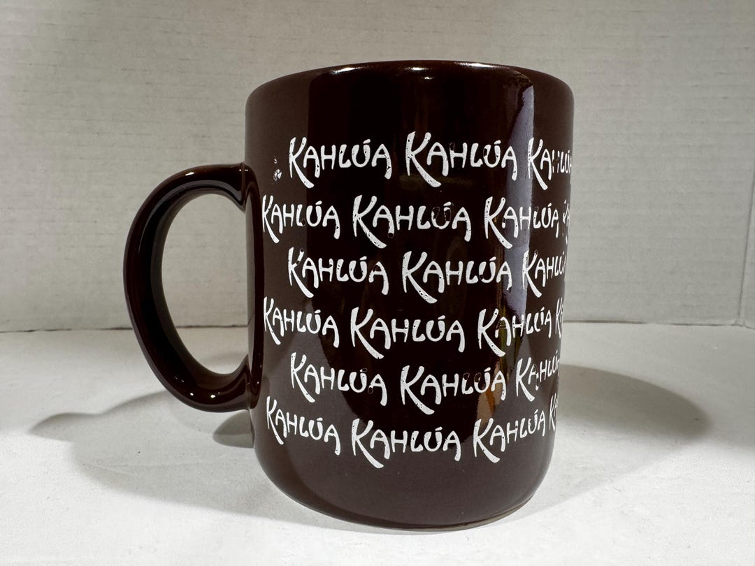 1980s KAHLUA Liqueur Logo Coffee Mug/cup With Handle - Rare Vintage - Etsy