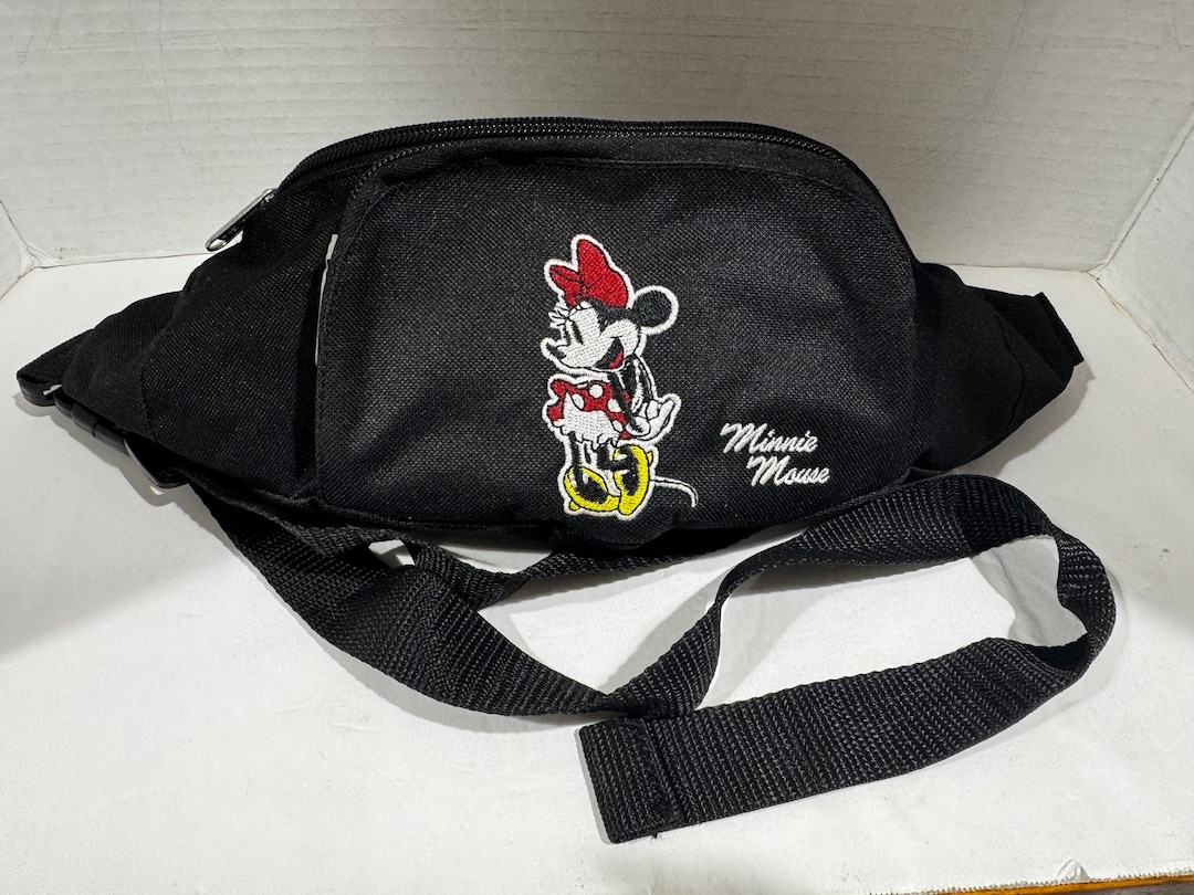 Disney Minnie Mouse Embroidered Crossbody Fanny Pack With Adjustable ...