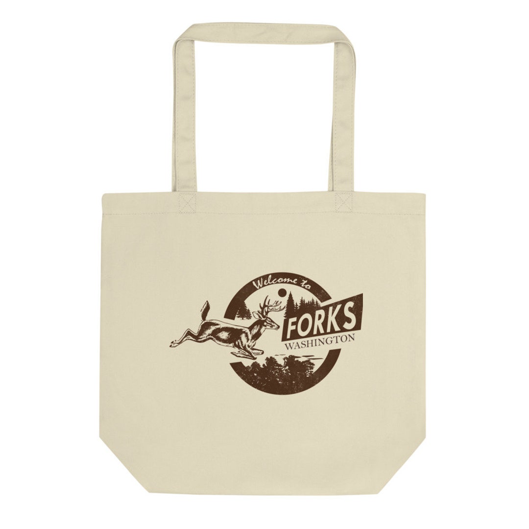 Twilight Totes & T-shirts: small Maroon Welcome to Forks - Etsy UK