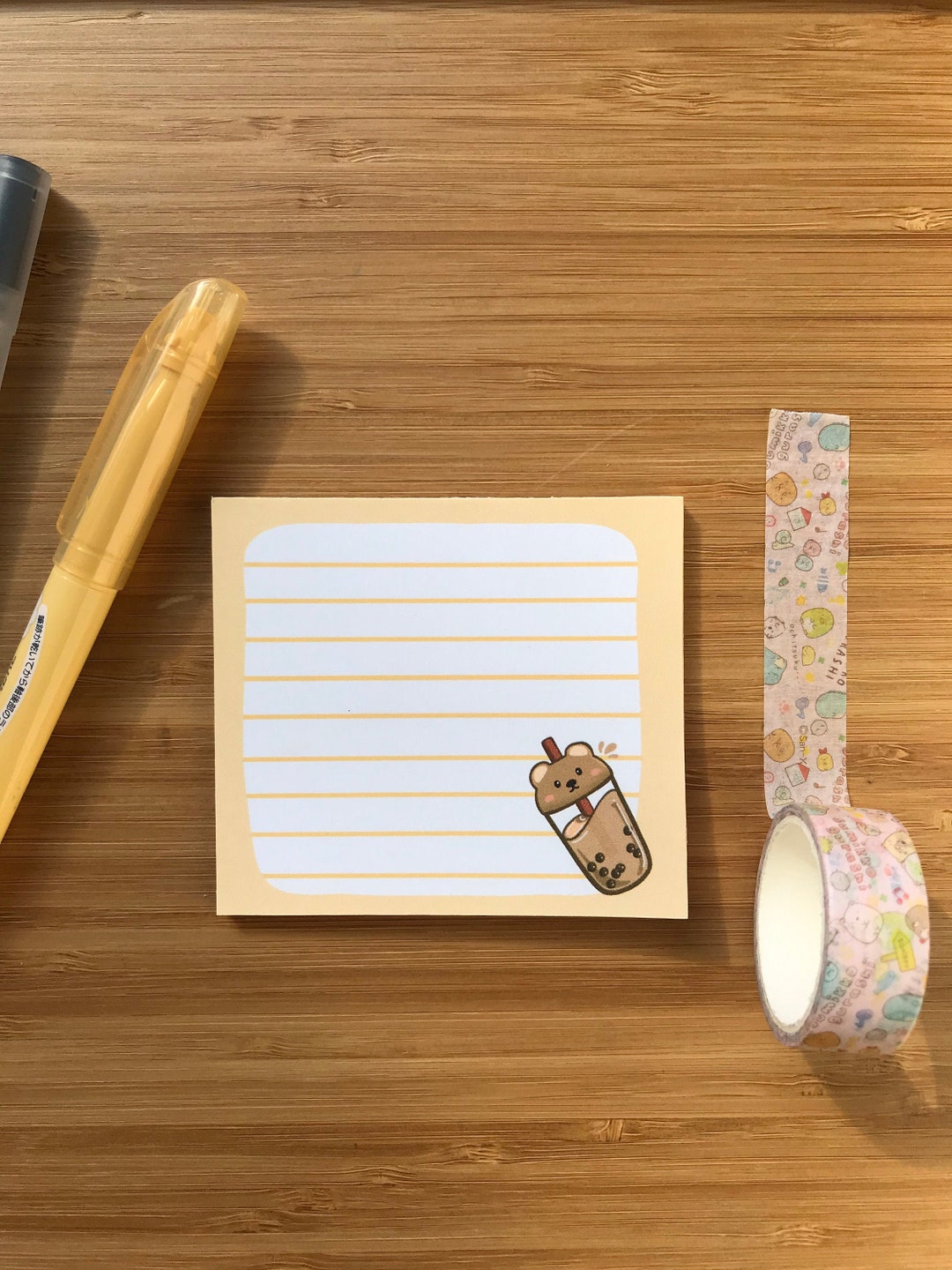Boba Bear Memo Pad / Boba Note Pad/kawaii Note Pad - Etsy