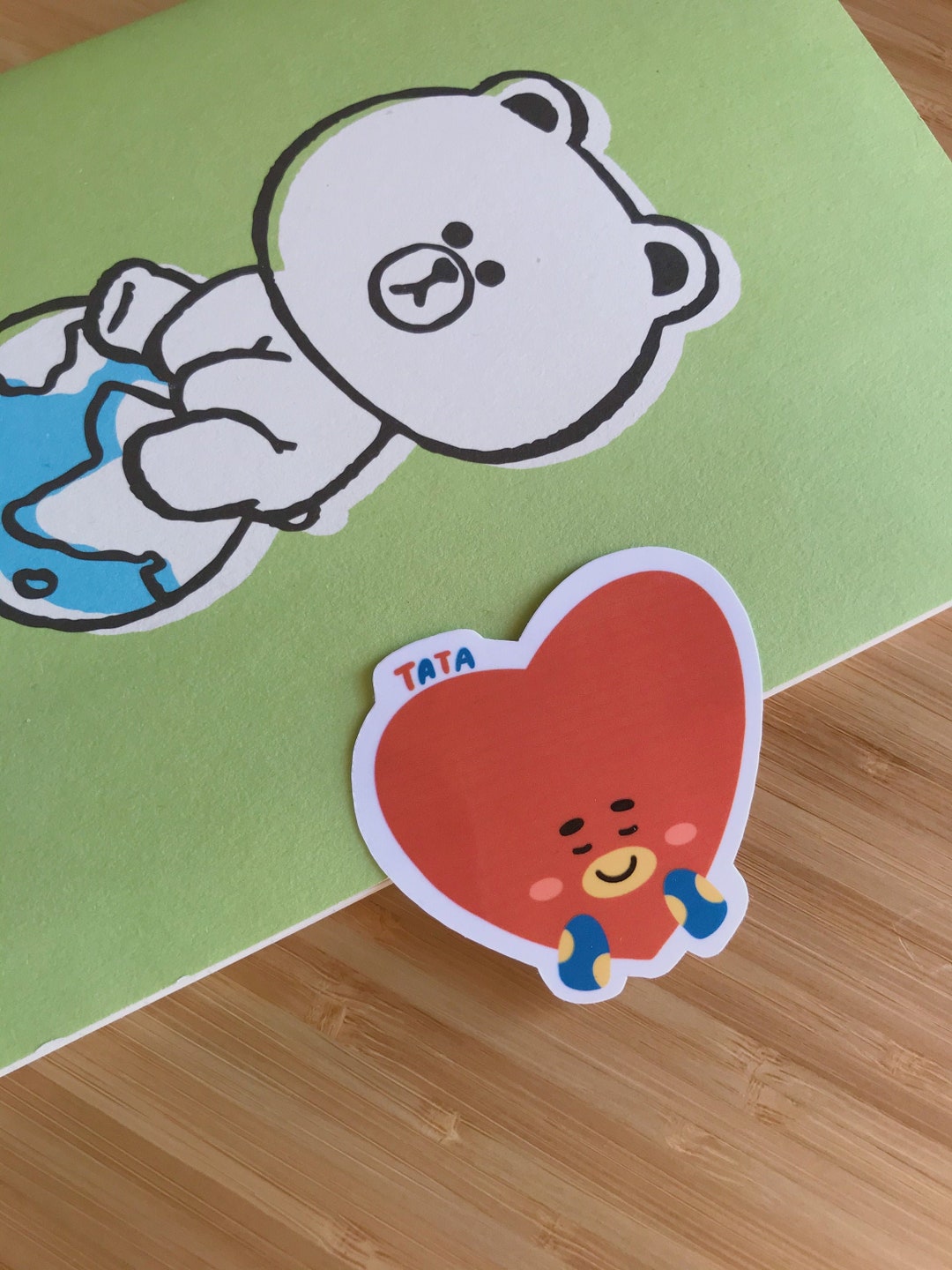 Tata Sticker/bts Sticker / Kawaii Sticker - Etsy