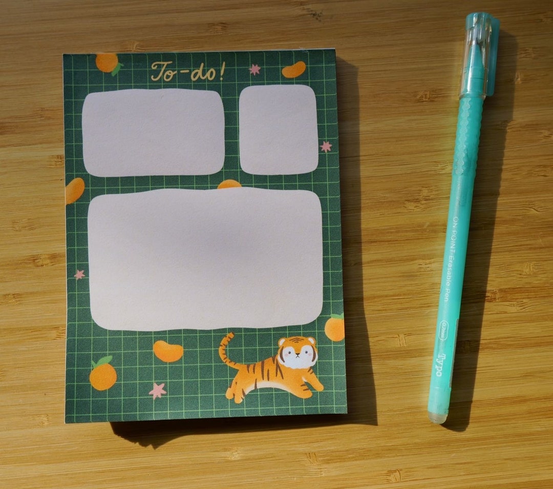 Tiger Memo / Tiger to Do List/ Notepad - Etsy