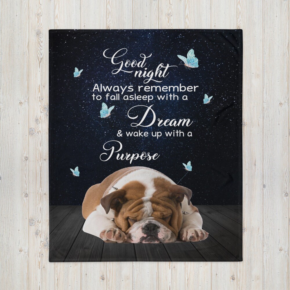 Good Night Pug Dog Deken Gift Pug Hond Liefhebbers | Etsy