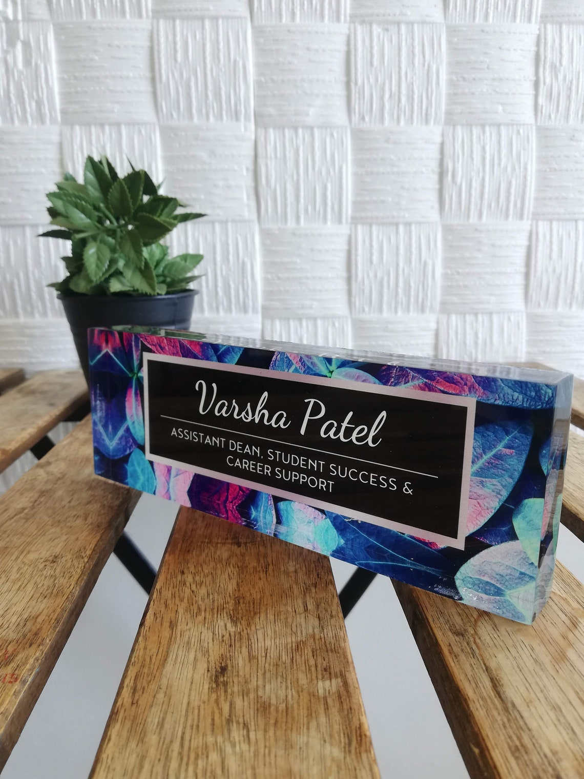 Acrylic Name Plate Plaque for Custom Desk Office Decor Personalized ...