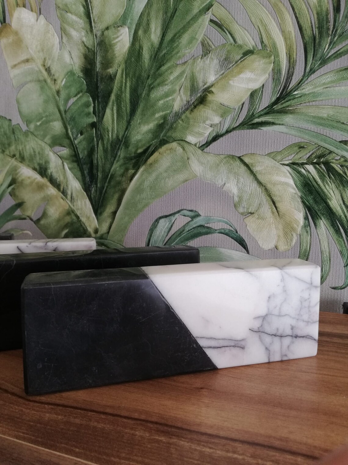 Personalized Desk Name Plate Marble, Marble Name Plate , Black White ...