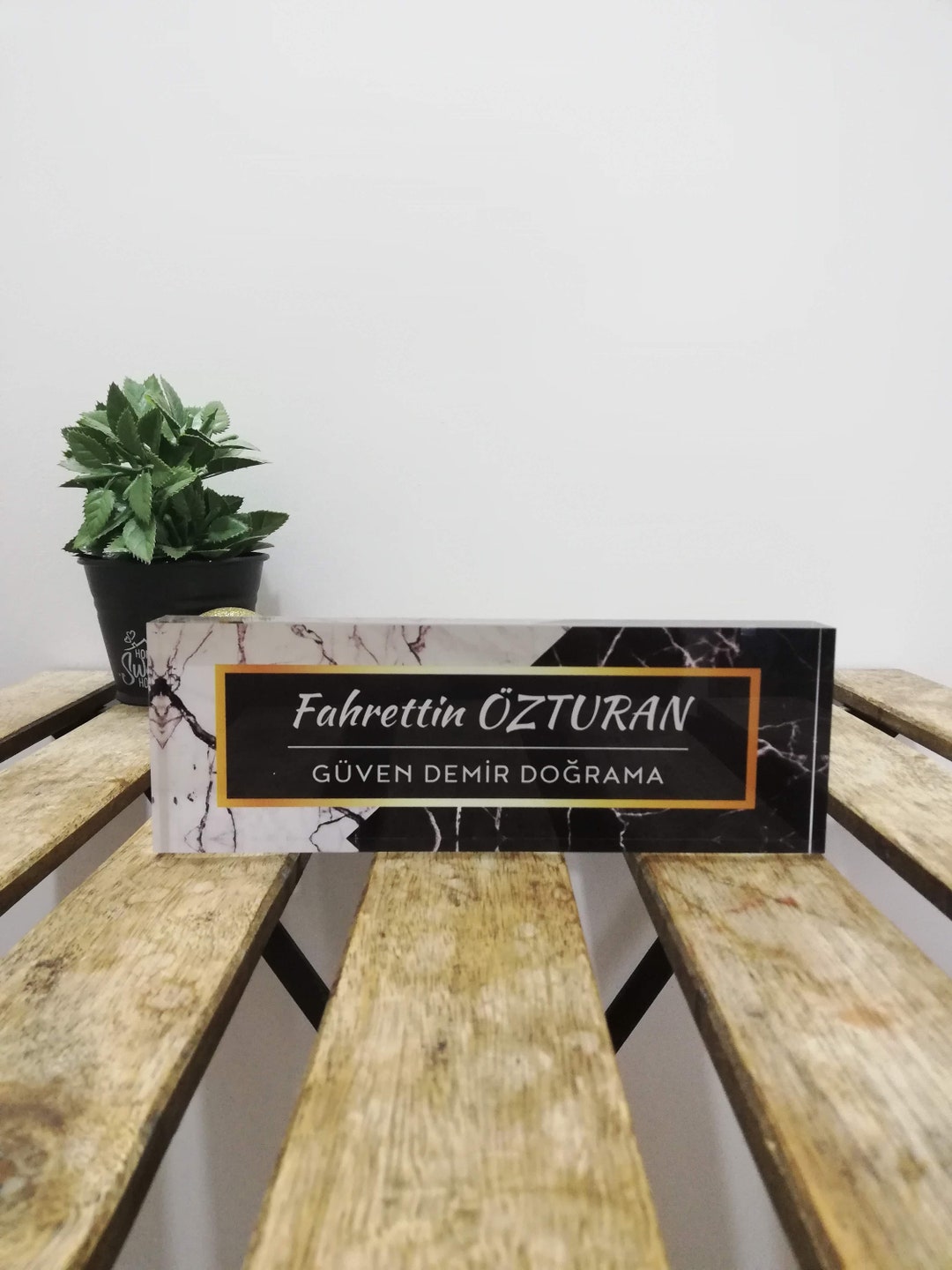 Personalized Flower Name Plate for Desk Custom Office Decor Nameplate ...