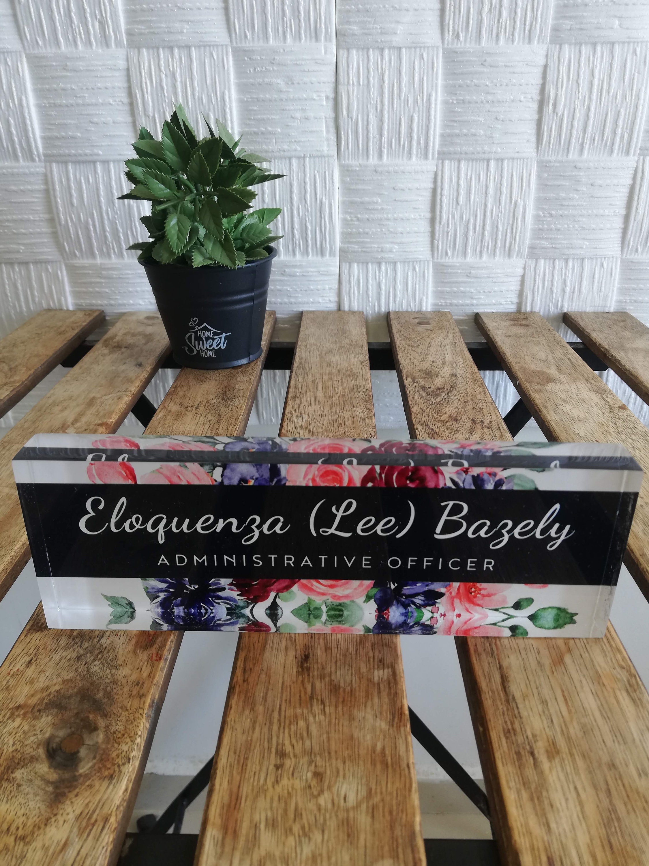 Personalized Desk Name Plate | Custom Office Decor Nameplate Sign ...