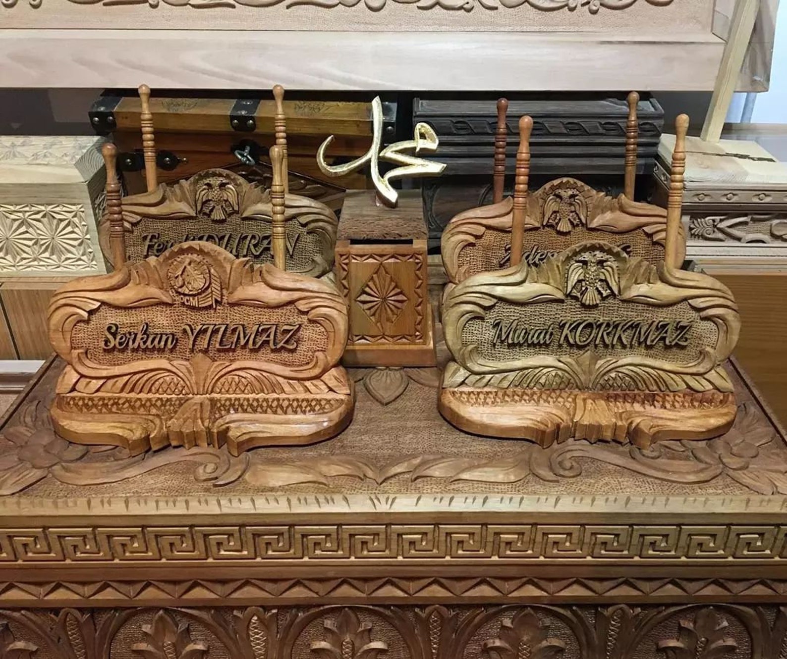 Wood Carving Name Plate, Desk Name Plate, Wood Carved Decor,wooden Art ...