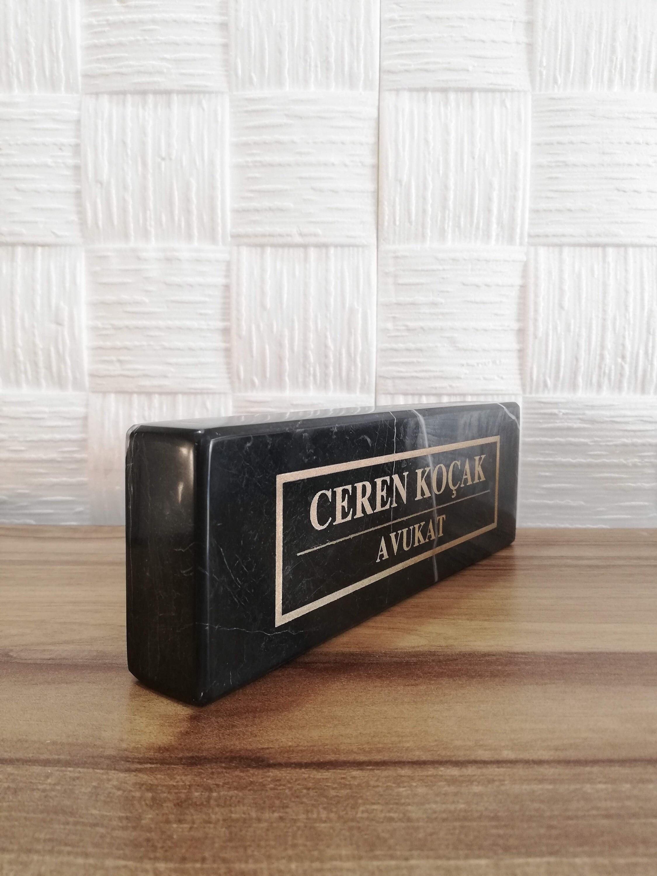 Black Marble Name Plates, Marble Name Plate , - Etsy