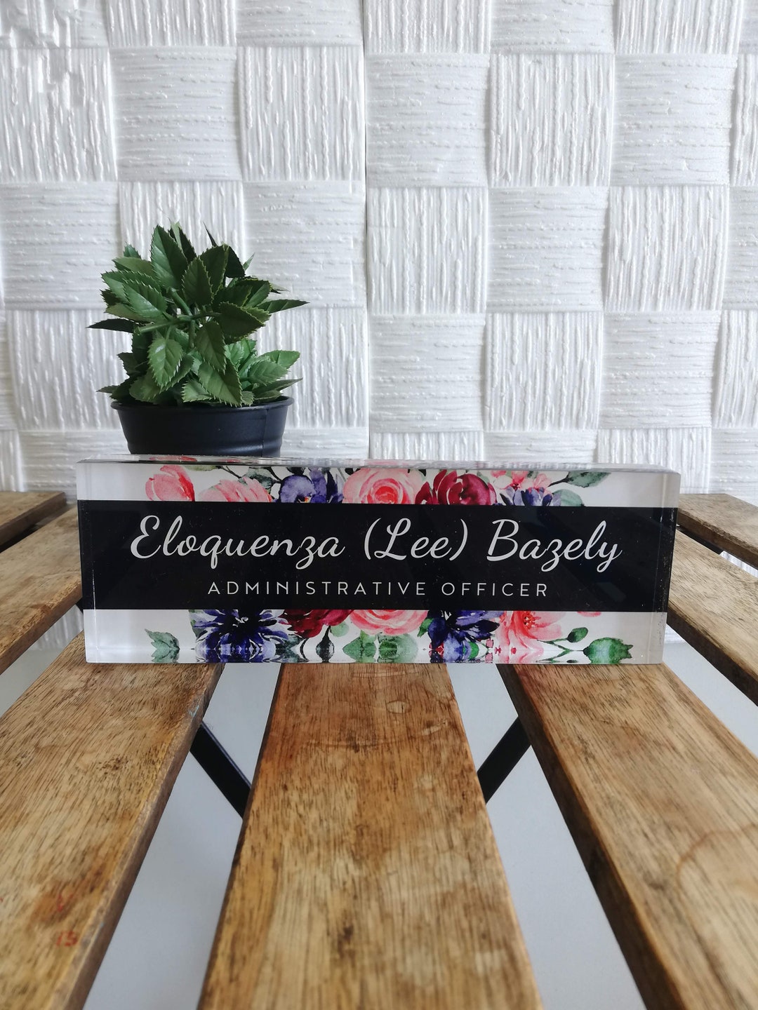 Personalized Desk Name Plate | Custom Office Decor Nameplate Sign ...