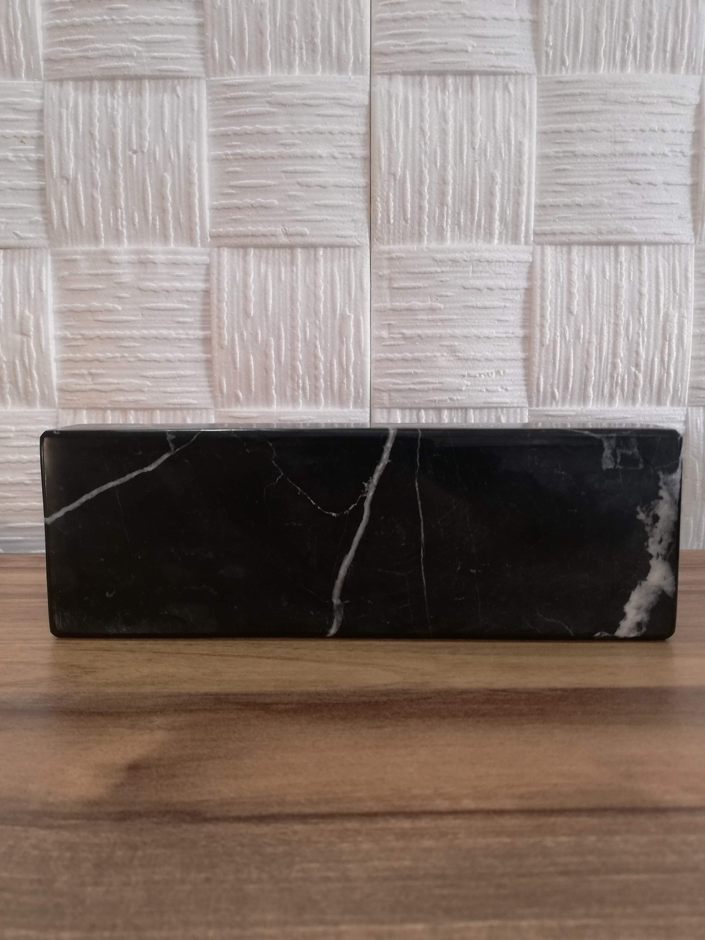 Personalized Desk Name Plate Marble, Marble Name Plate , Black White ...