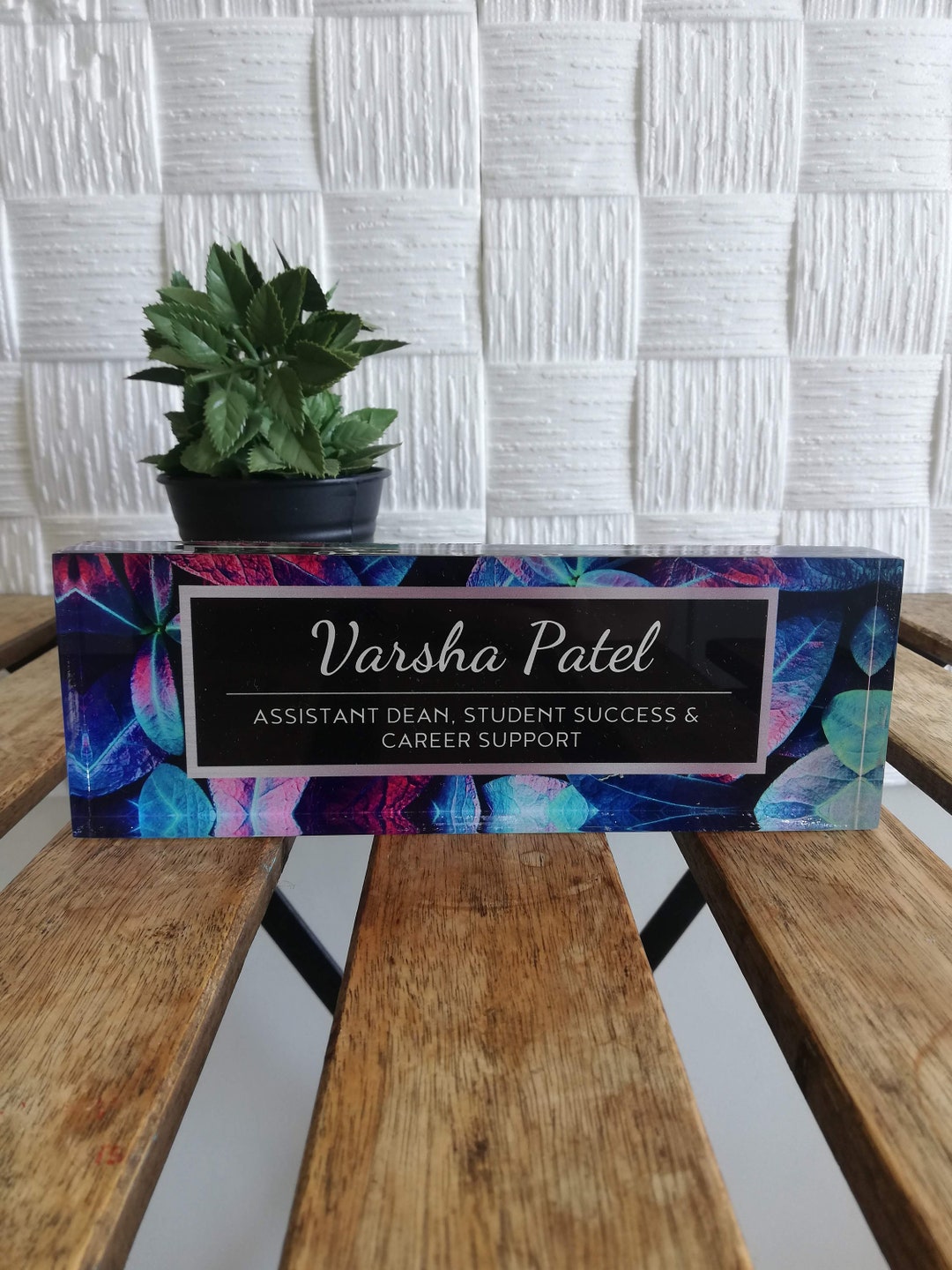 Acrylic Name Plate Plaque for Custom Desk Office Decor Personalized ...
