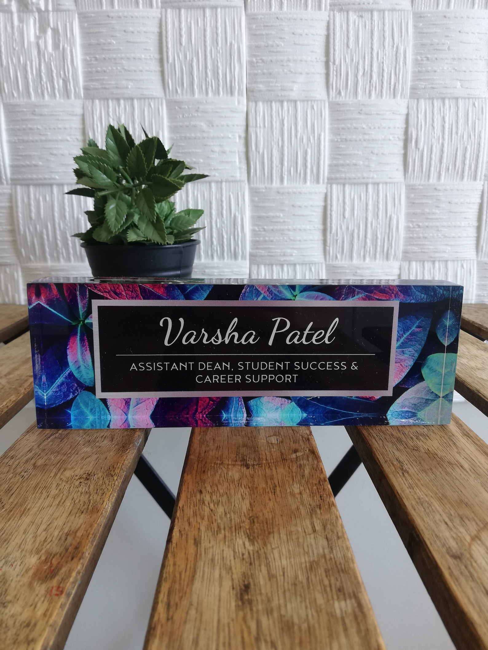 Acrylic Name Plate Plaque for Custom Desk Office Decor Personalized ...