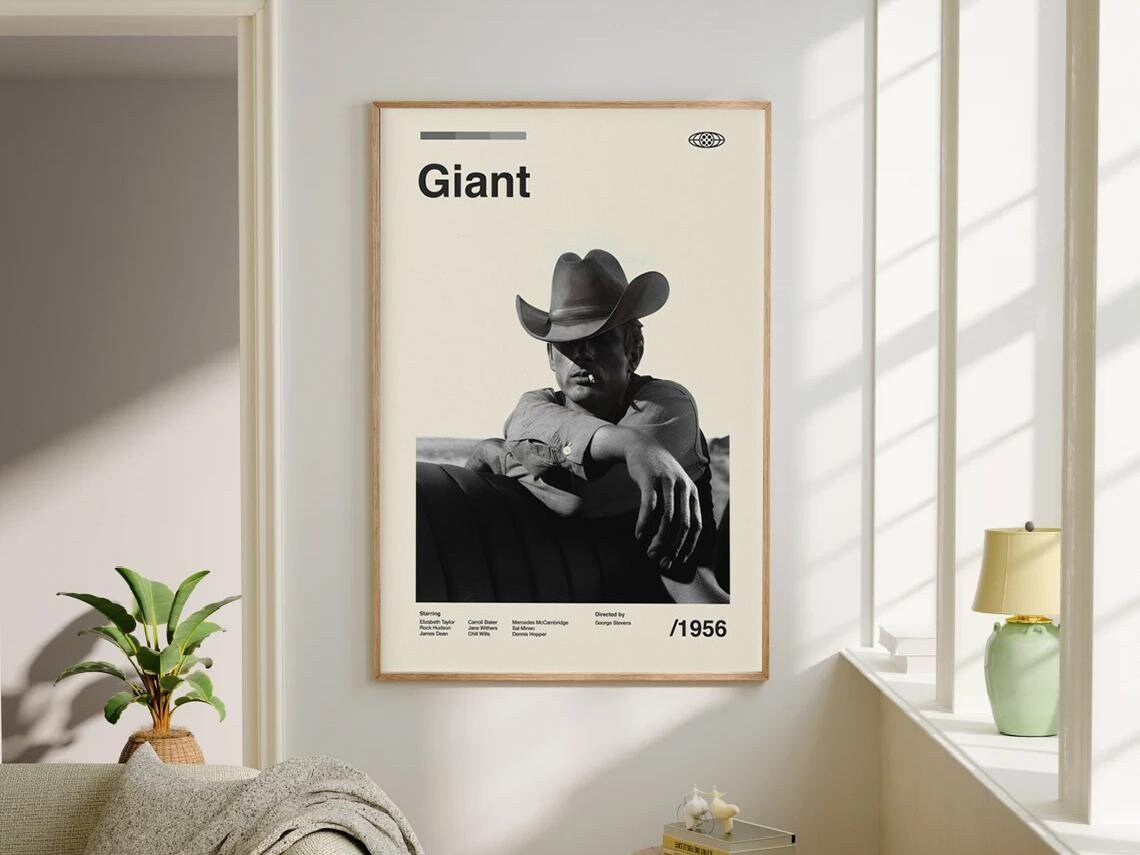 Vintage Minimalist Movie Poster, Midcentury Wall Art Print, Retro ...
