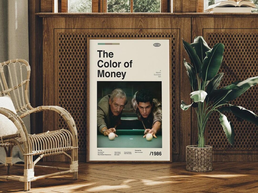 The Color of Money Movie Poster, Paul Newman Tom Cruise, Vintage ...