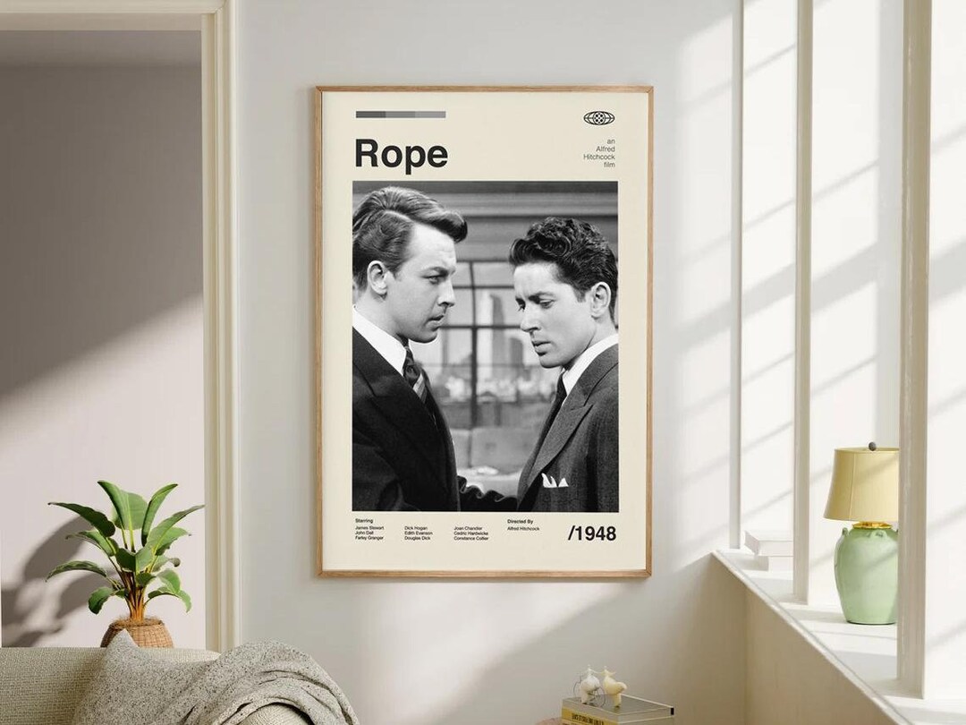 Rope Wall Art Print, Alfred Hitchcock Film Poster, Cary Grant American ...