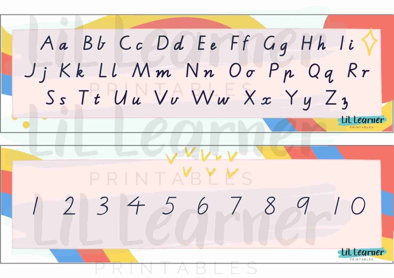 Printable, Educational Activity, Homeschool, Alphabet and Number, Desk ...