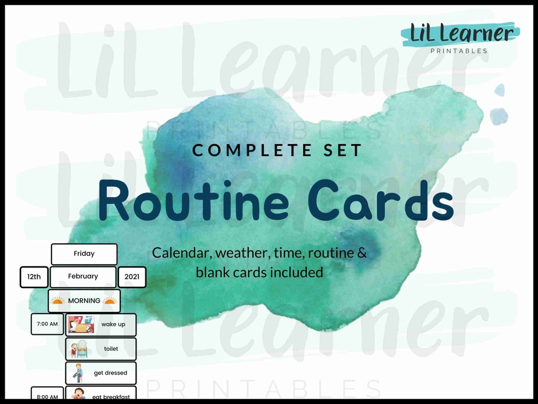 Printable, Educational Activity, Homeschool, Routine Cards, Planning ...
