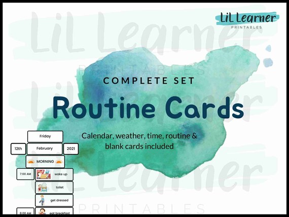 Printable Educational Activity Homeschool Routine Cards | Etsy