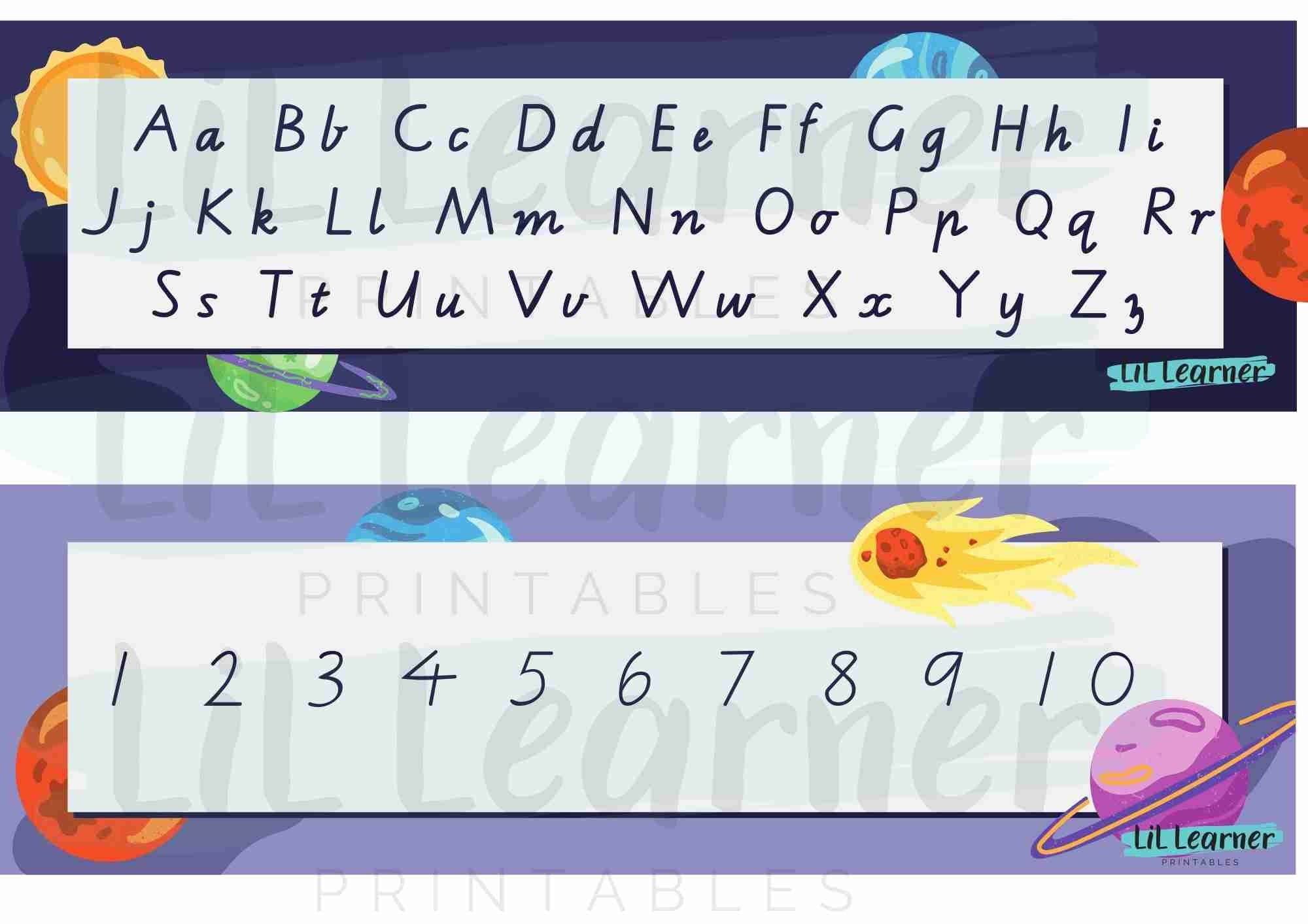 Printable, Educational Activity, Homeschool, Alphabet and Number, Desk ...