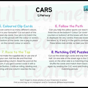 Printable, Educational Activity, Homeschool, Cars, Busy Books, Learning ...