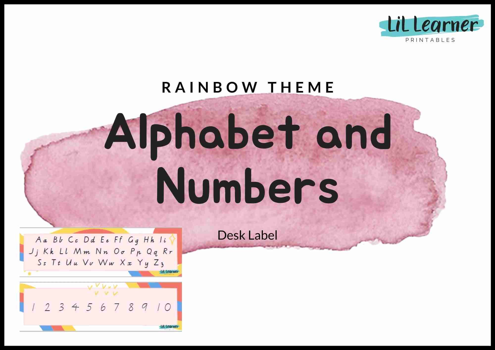 Printable, Educational Activity, Homeschool, Alphabet and Number, Desk ...