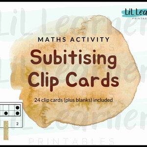 Printable, Educational Activity, Homeschool, Maths, Subitising, Number ...