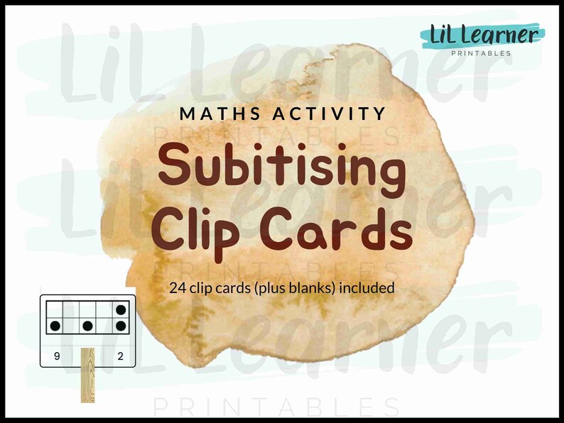 Printable, Educational Activity, Homeschool, Maths, Subitising, Number ...