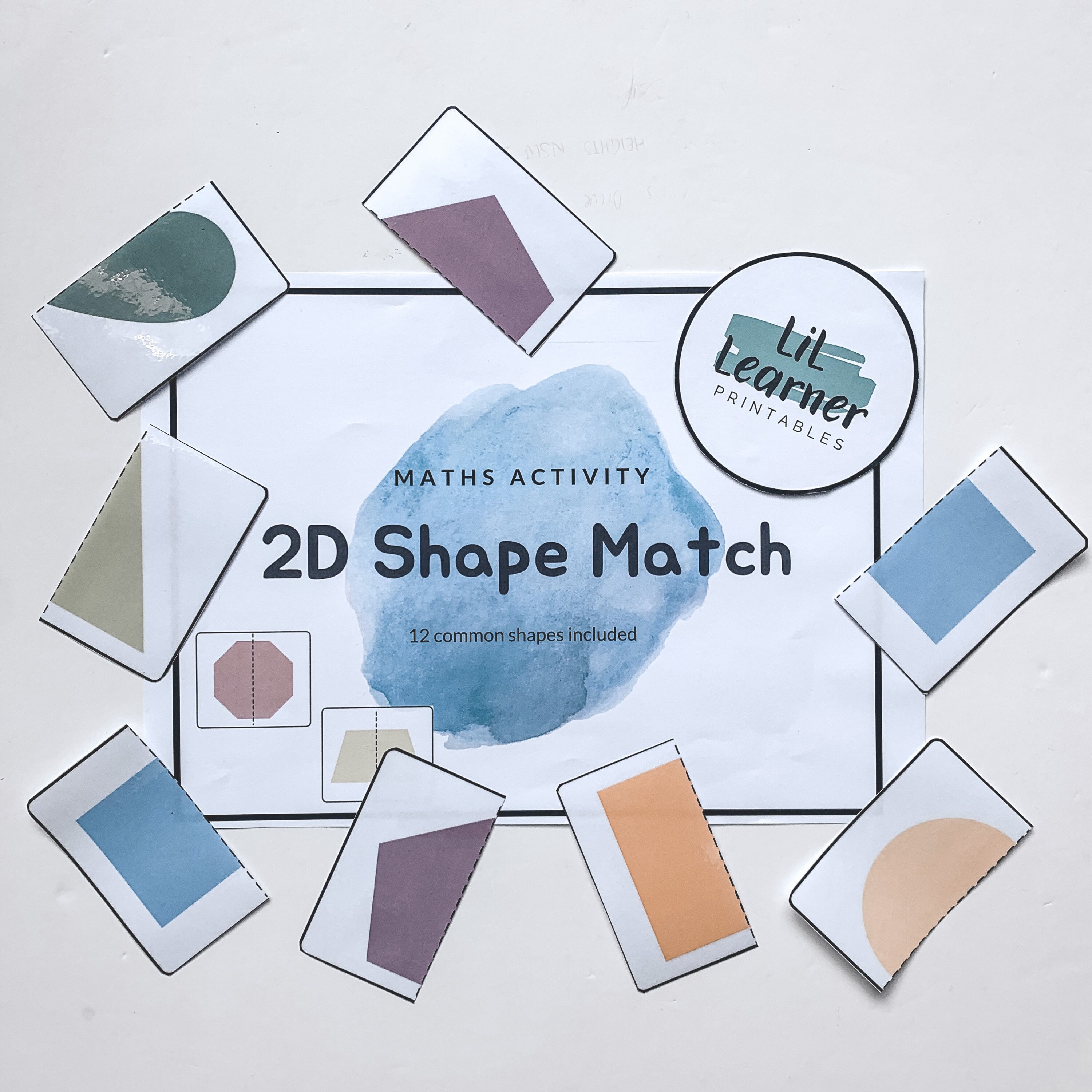 Printable, Educational Activity, Homeschool, 2D Shape Match - Etsy