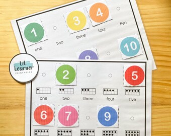Homeschool Preschool Counting Worksheet - Etsy